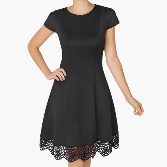 Donna Ricco | Dresses | Nwt Donna Ricco Black Sleeveless Round Neck Fit ...